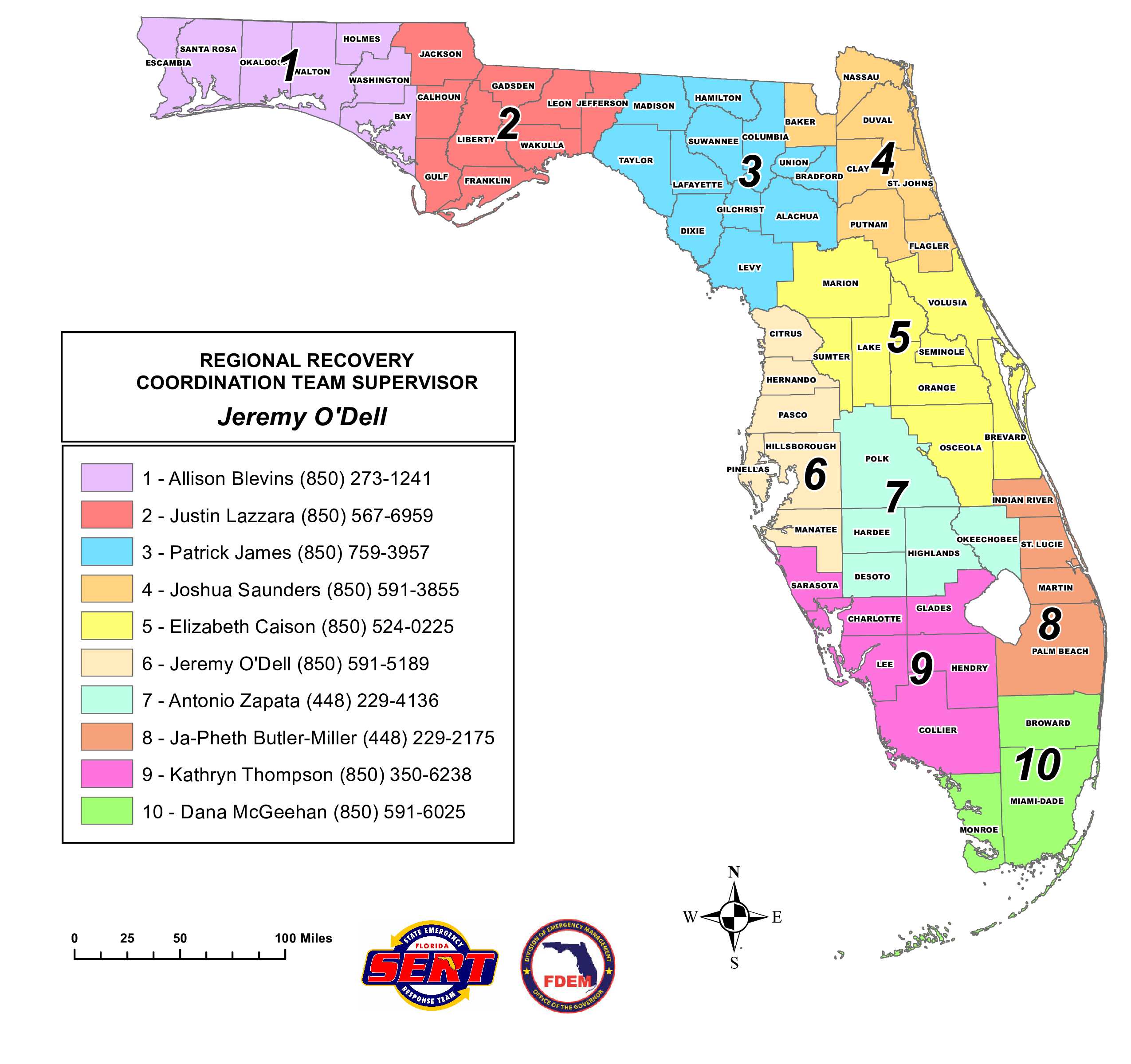 Regional Recovery Coordinators | Florida Disaster